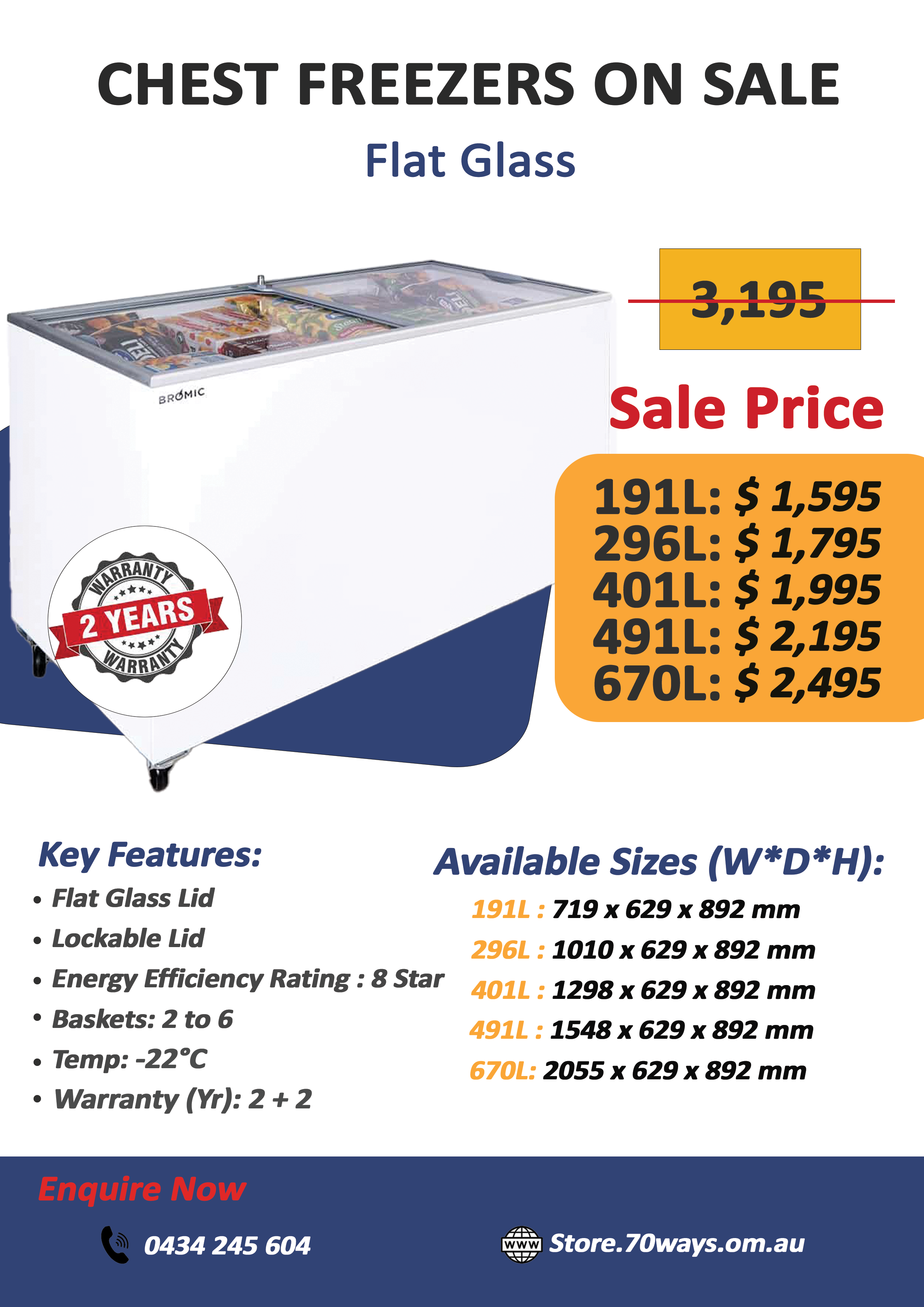 Chest Freezers On Sale - Flat Glass – 70 Ways