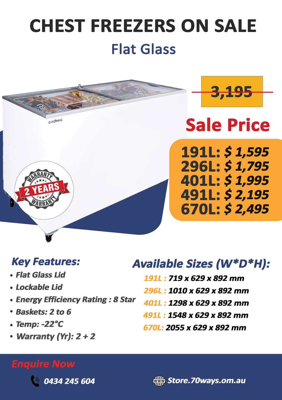 Chest Freezers On Sale - Flat Glass – 70 Ways