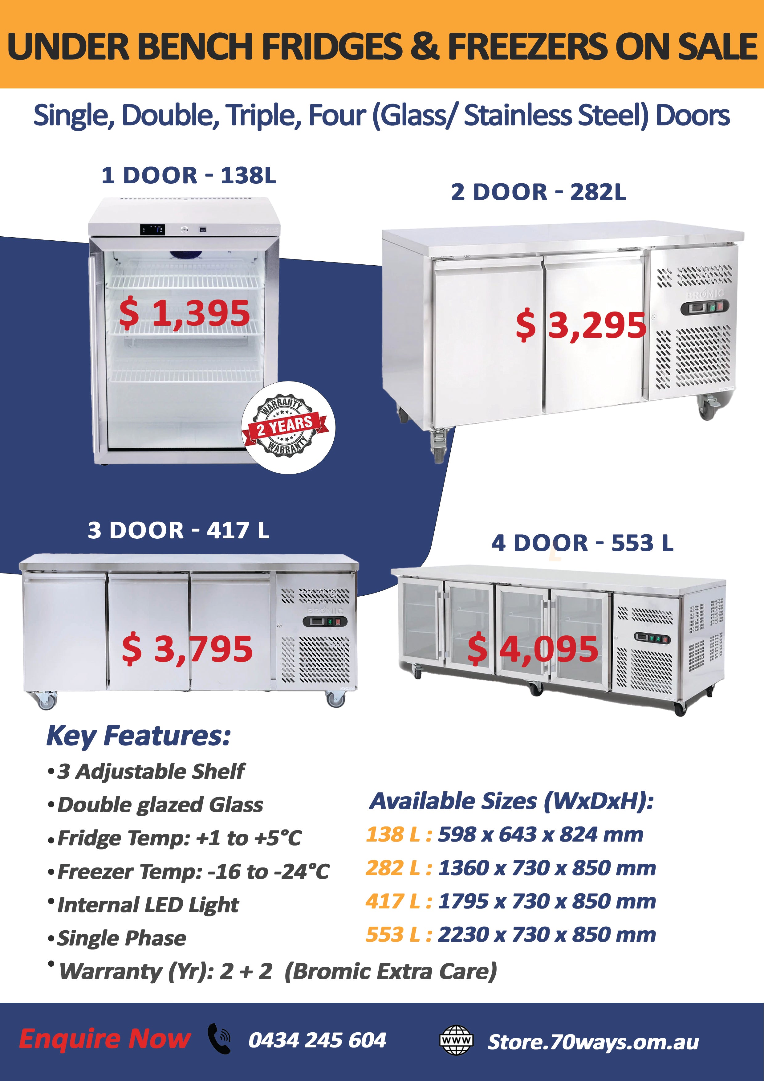 Under Bench Fridges & Freezers on Sale – 70 Ways