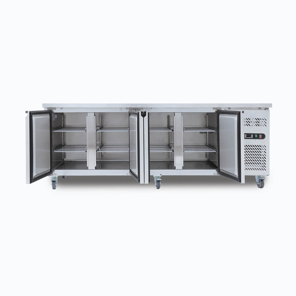 Under Bench Fridge – 553L – 4 Doors – Stainless Steel – 70 Ways